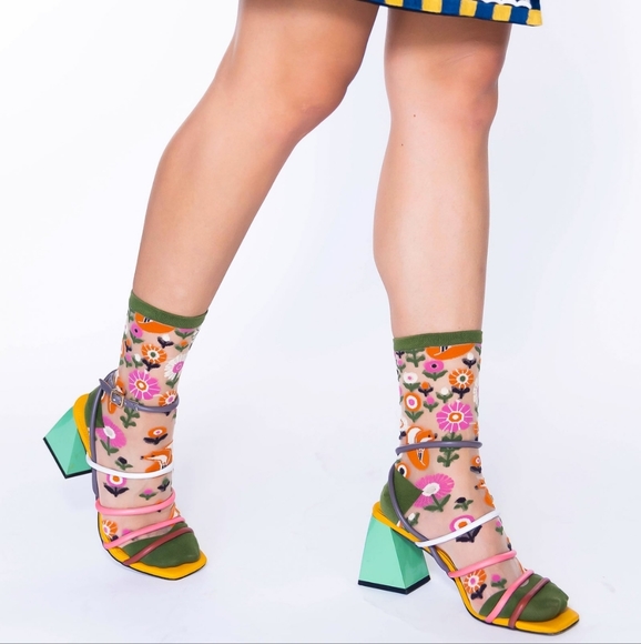 Kooky's Kloset | Accessories | Feeling Foxy Sheer Crew Sock | Poshmark